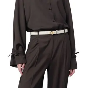 Gucci Leather Belt With Half-horsebit Buckle - White