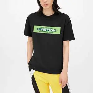 LOUIS VUITTON Ss22 Solid Color Alphabet Printing Short Sleeve