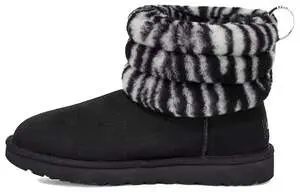 UGG Fluff Mini Quilted Leopard Zebra Boots