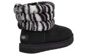 UGG Fluff Mini Quilted Leopard Zebra Boots