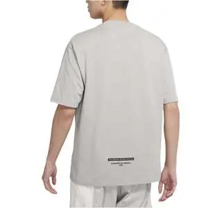 JORDAN Solid Color Logo Alphabet Round Neck Short Sleeve Gray - Default Color
