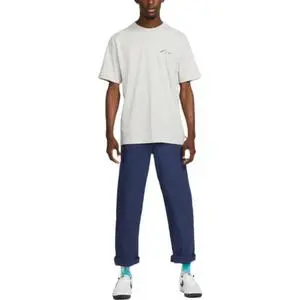 Nike Back Graffiti Funny Pattern Printing Round Neck Short Sleeve Light Grey T-shirt