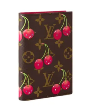LOUIS VUITTON X Takashi Murakami Cherry Passport Cover - Brown Monogram
