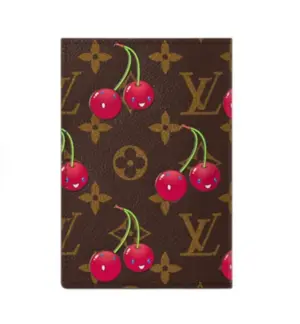 LOUIS VUITTON X Takashi Murakami Cherry Passport Cover - Brown Monogram