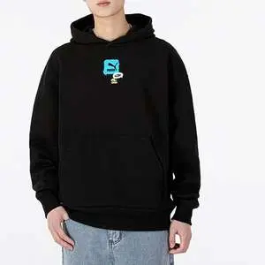 PUMA Graphic Logo Oversized Hoodie - Black