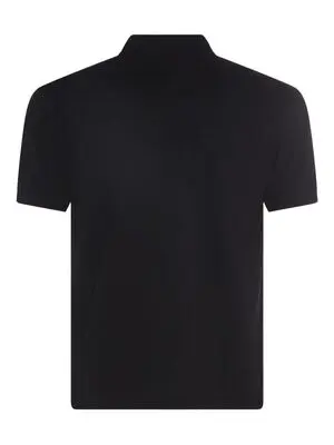 Play Comme Des Garcon Ss25 Heart-patch Polo Shirt - Black