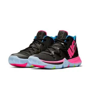 Nike Kyrie 5 "just Do It" Athletic Sneakers - Black/volt-hyper Pink