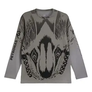 Adidas Y-3 Mercedes Wolf Graphic Long Sleeve T-shirt - Black