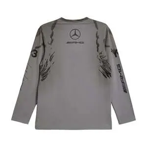 Adidas Y-3 Mercedes Wolf Graphic Long Sleeve T-shirt