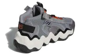 Adidas X Candace Parker Exhibit B Mid Sneakers - Grey Three/core Black/impact Orange