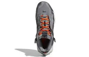 Adidas X Candace Parker Exhibit B Mid Sneakers - Grey Three/core Black/impact Orange