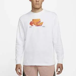 JORDAN Casual Sports Breathable Long Sleeves White T-shirt - Default Color