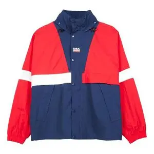 Nike Lab Colorblock Hooded Jacket - University Red/midnight Navy
