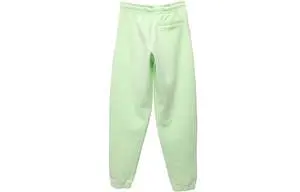 Nike Lab Collection Embroidered Logo Solid Color Fleece Lined Sports Bundle Feet Pants - Green