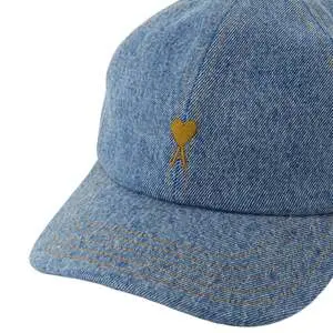 AMI Paris Ss25 De Coeur Cap - Blue
