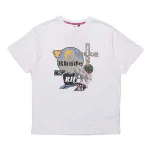 PUMA X Rhude Graphic Tee Printed Short Sleeve Tee - White