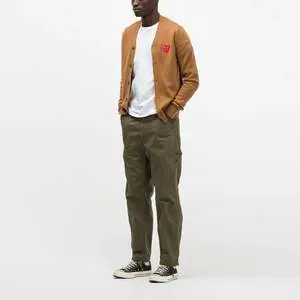 Play Comme Des Garcon Cardigan With Red Emblem