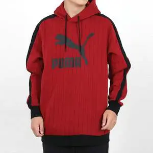 PUMA Pinstripe All-over Print Pullover Hoodie