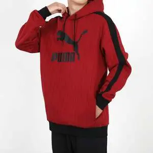 PUMA Pinstripe All-over Print Pullover Hoodie