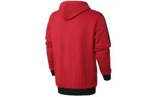 PUMA Pinstripe All-over Print Pullover Hoodie - Red/black