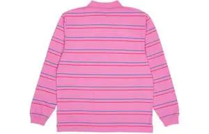 PALACE Stripe Loose Long Sleeves Polo Shirt
