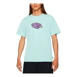 Nike Cartoon Popsicle Printing Skateboard Knit Sports Short Sleeve Green T-shirt - Default Color
