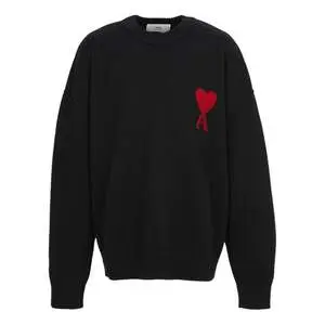 AMI Paris Heart Logo Crewneck Knit