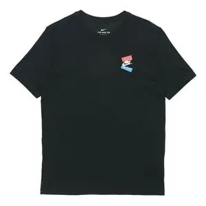 Nike Nsw Logo Round Neck Short Sleeve - Black