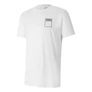 PUMA Graphic Box Logo Printed Short Sleeve Tee