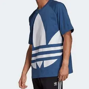 Adidas Originals Large Logo Printing Short Sleeve - Blue