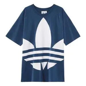 Adidas Originals Large Logo Printing Short Sleeve - Blue