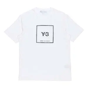 Adidas Y-3 Ss21 Alphabet Logo Loose Round Neck Short Sleeve T-shirt - White