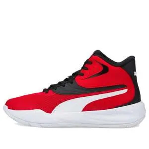 PUMA Triple Mid High-top Sneakers - Red/black/white