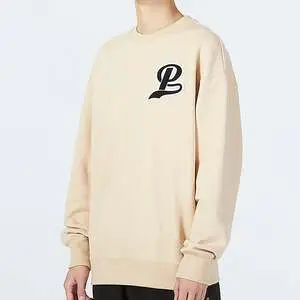 PUMA Team Crew Logo Sweatshirt - Beige/black