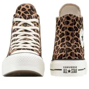 CONVERSE Chuck Taylor All Star Lift Platform High Top Leopard Suede Sneakers