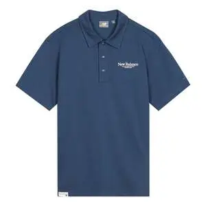 NEW BALANCE Sport Lifestyle Polo Tee Asia Sizing 'blue - Blue/white
