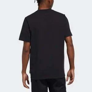 Adidas Neo Smly Tee 1 Smiling Face Printing Sports Round Neck Short Sleeve - Black