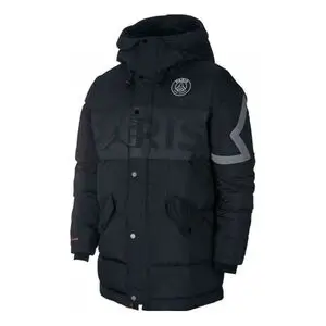 JORDAN Paris Saint-germain Down Parka Jacket - Black/grey
