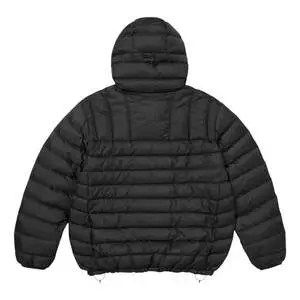 Supreme Micro Down Half Zip Hooded Pullover - Black