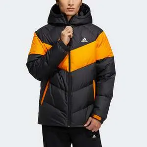 Adidas Hooded Down Jacket With Zipper Closure