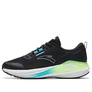 ANTA Yutu Athletic Lace-up Sneakers - Black/white/green