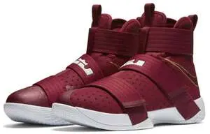 Nike Lebron Soldier 10 High Top Sneakers - Red/red/goldyellowgold