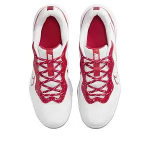 Nike Alpha Huarache Varsity 4 Baseball Cleats - White/university Red