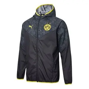 PUMA Borussia Dortmund Warmup Jacket - Black