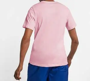 Nike Classic Logo Printing Round Neck Short Sleeve Pink Red - Pinkred