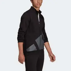 Adidas Fleece Track Jacket With Logo Detail