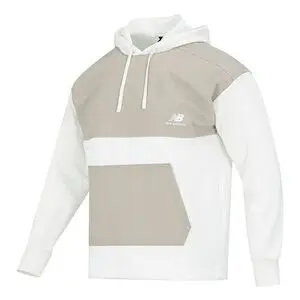 NEW BALANCE Paneled Hoodie - White/grey