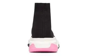 Balenciaga Speed Trainer Sneakers - Black/white/pink