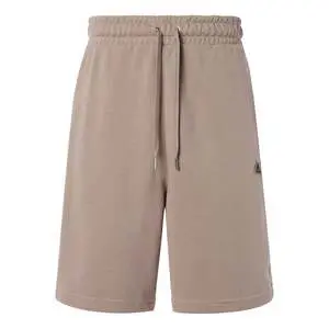 Adidas Solid Color Logo Printing Lacing Straight Shorts - Brown