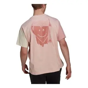 Adidas Colorblocked Round Neck Short Sleeve T-shirt - Pinkred